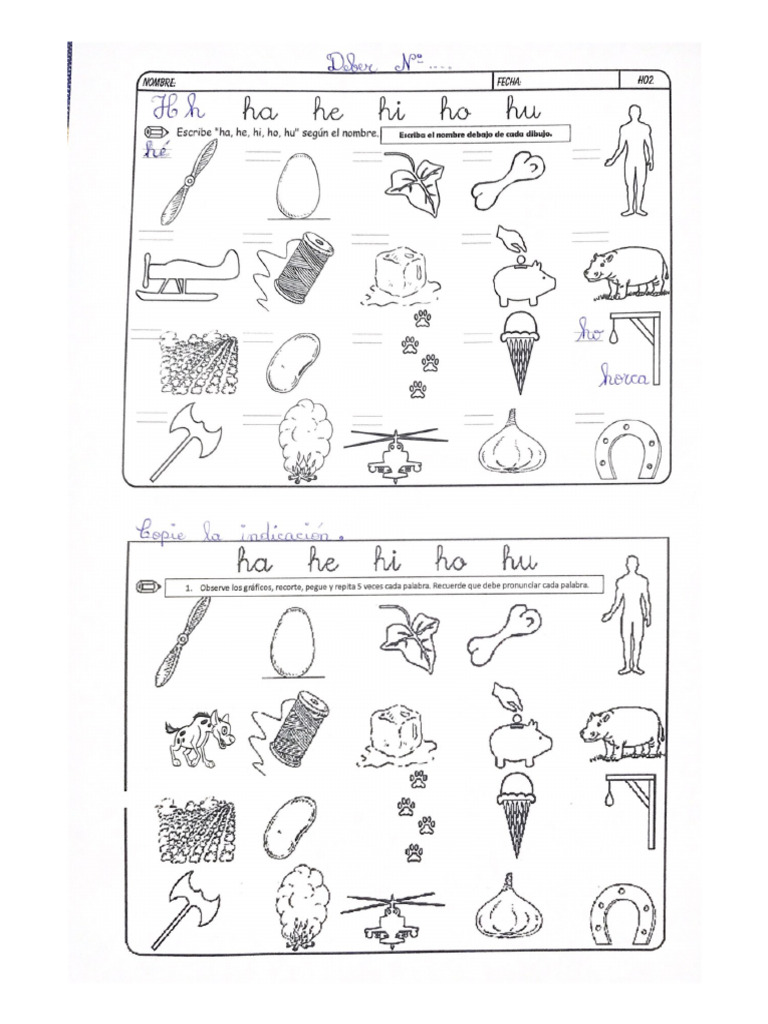Escribe Ha, He, Hi, Ho, Hu Segun El Nombre. ( | PDF