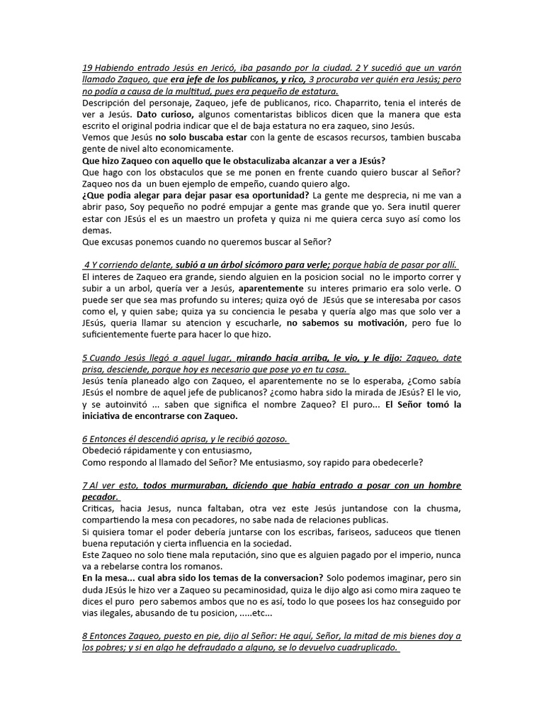 24 Zaqueo | PDF | Jesús | Creencia religiosa y doctrina