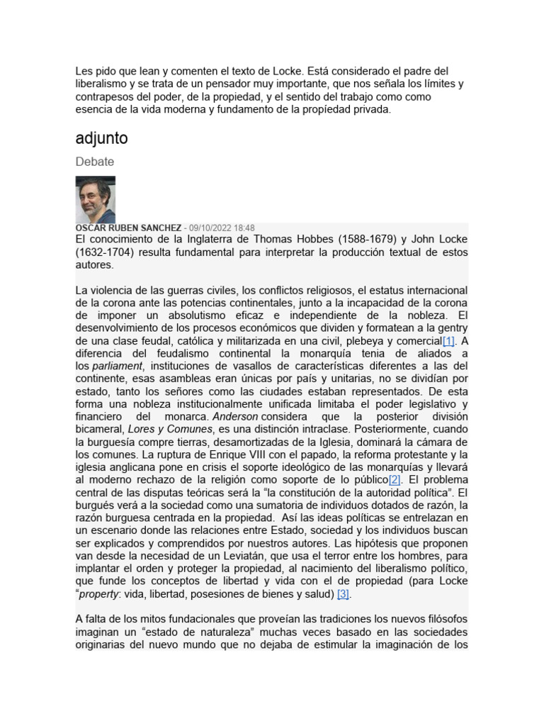 Foro 4 Locke | PDF | Libertad | John Locke