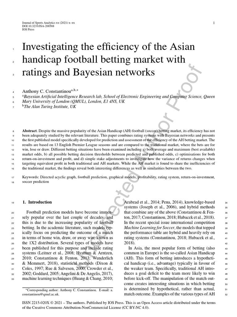 Investigating The Efficiency of The Asian Handicap | PDF | Odds ...