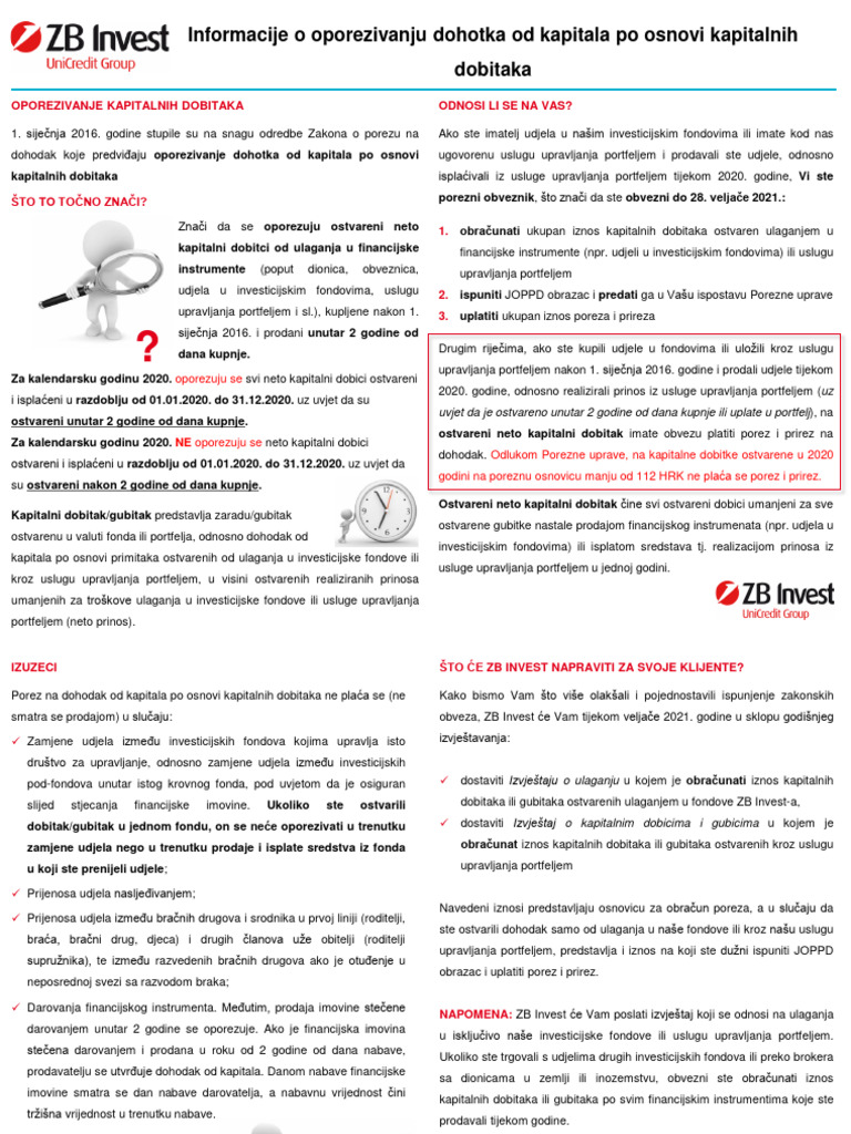 Brosura - Porez Na Kapitalnu Dobit 2021 | PDF