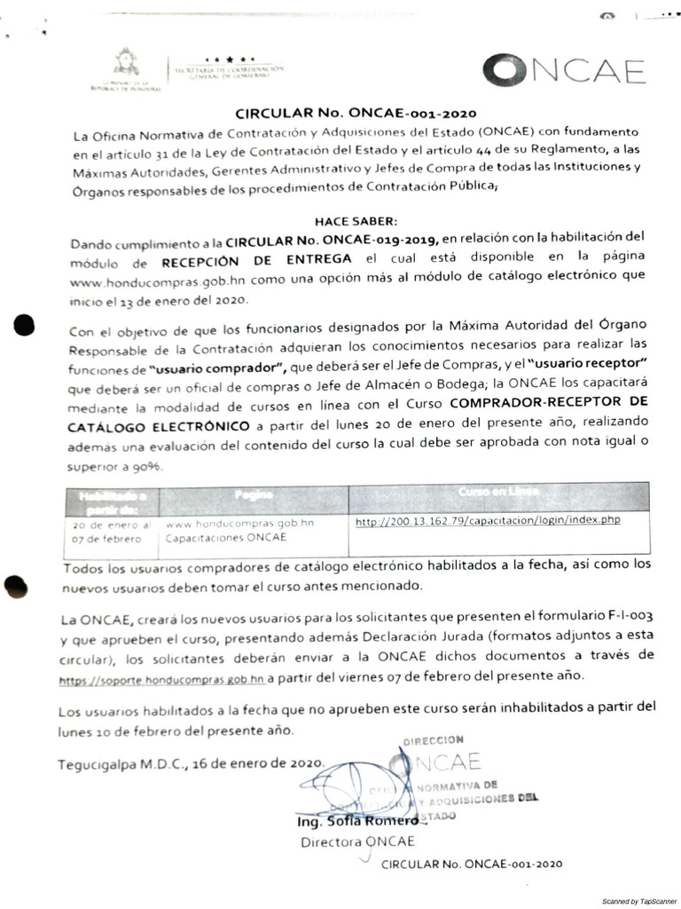 Declaración Jurada ONCAE para Usuarios | PDF