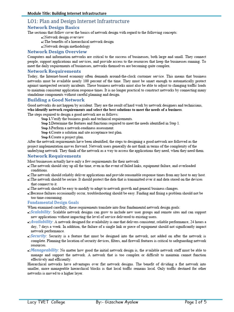 UC 3 Build Internet Infrastructure Info Sheet | PDF | Computer Network ...