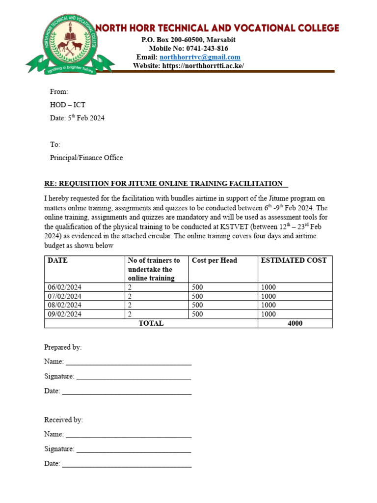 Jitume Online Training Facilitation | PDF