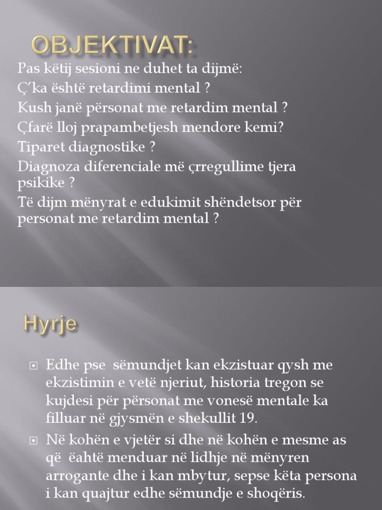 Roli I Infermieres Tek Personat Me Retardim Mendor | PDF