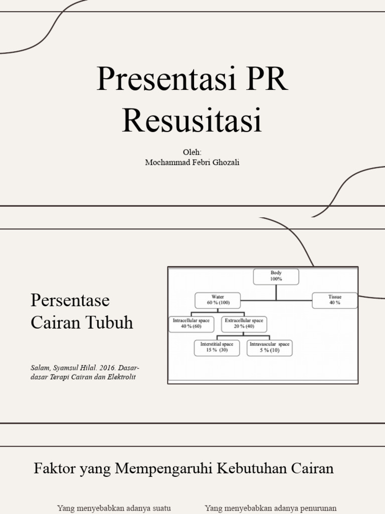 Panduan Resusitasi Cairan dan Elektrolit | PDF