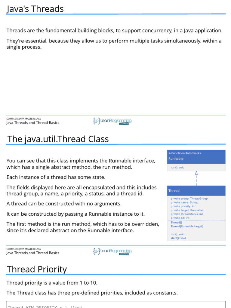 Slides Concurrency Java Threads and Thread Basics | PDF Slides Concurrency Java Threads and Thread Basics | PDF
