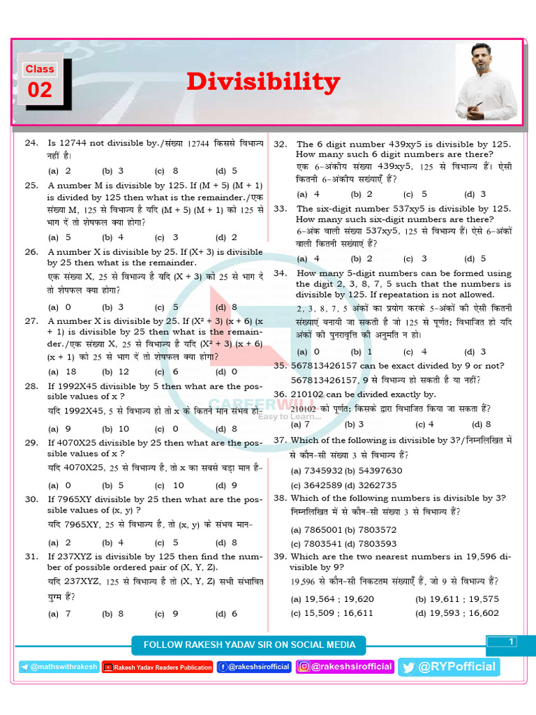 Divisibility 2 | Download Free PDF | Mathematics | Discrete Mathematics