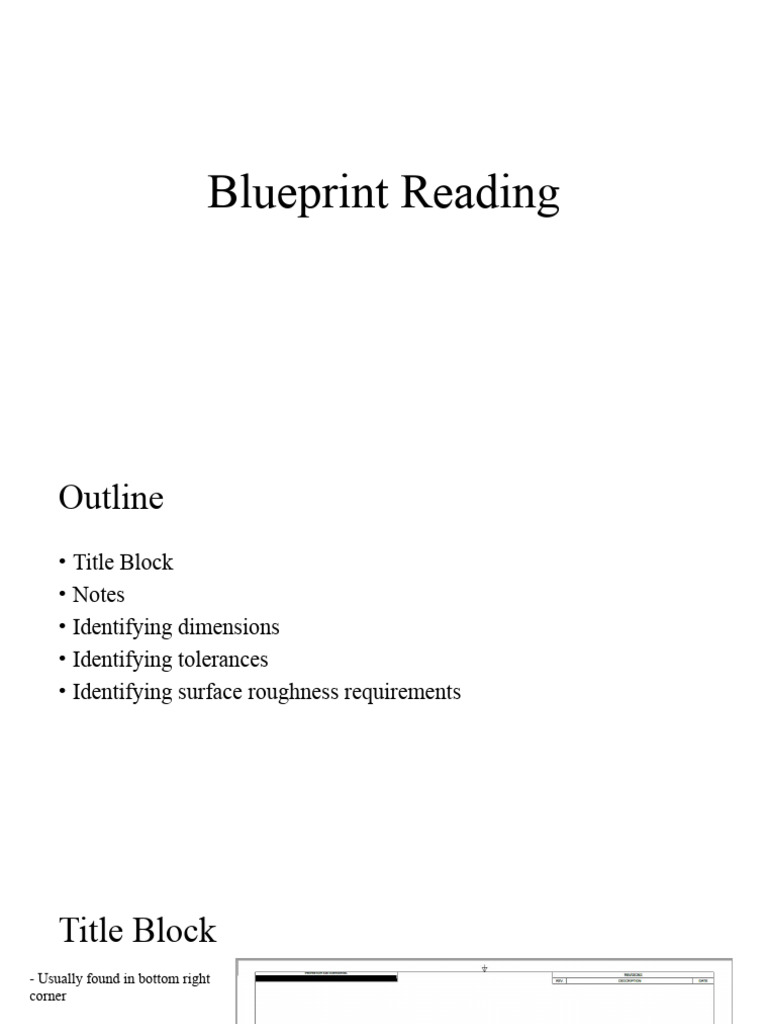 Blueprint Reading 1 | PDF | Engineering Tolerance | Surface Roughness