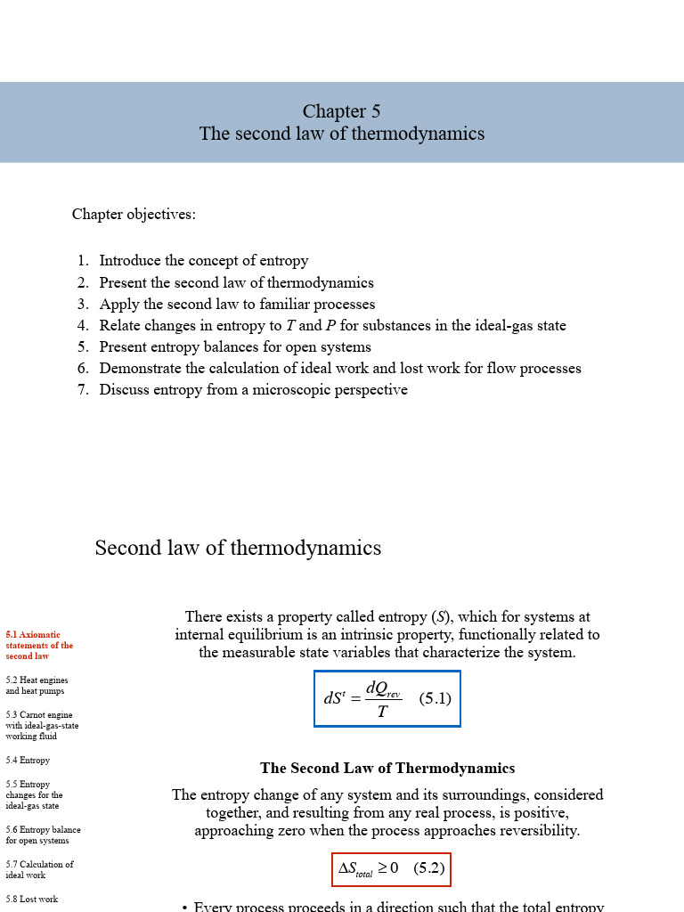 Lecture 10 1 | PDF | Entropy | Second Law Of Thermodynamics