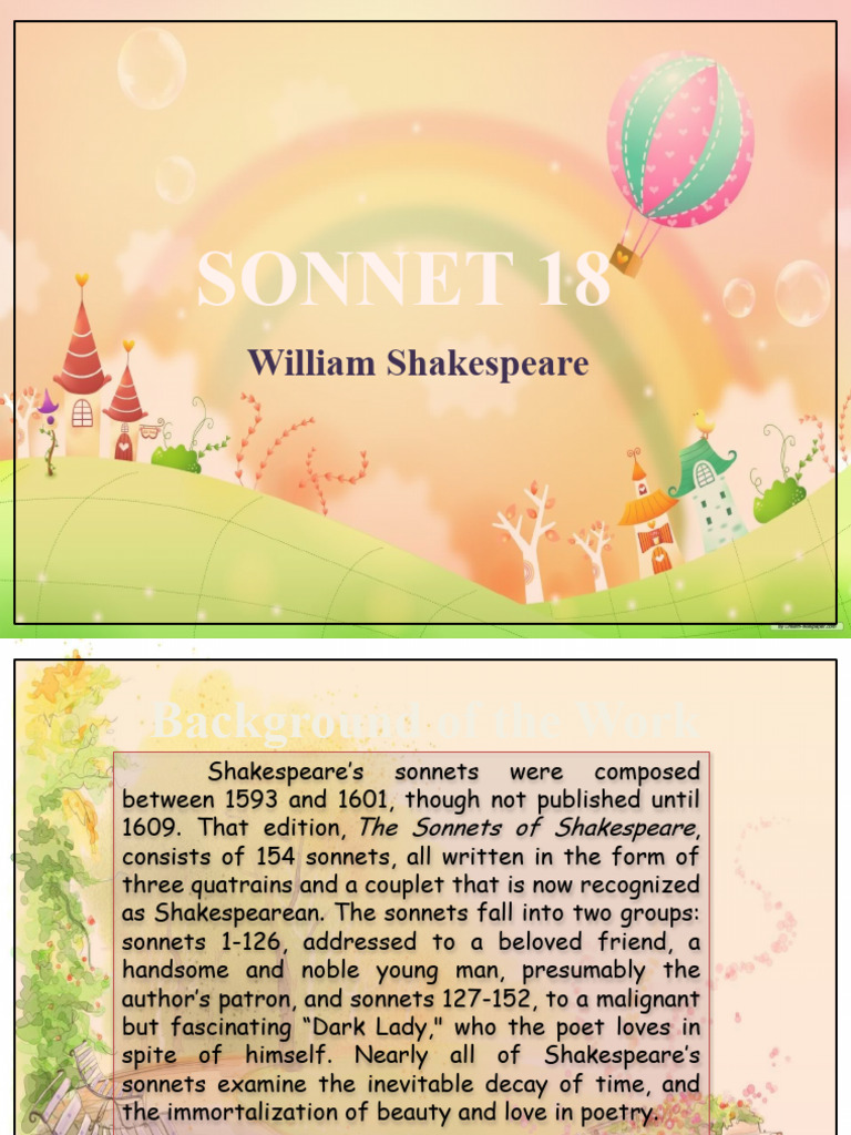 Sonnet18ppt 150220045120 Conversion Gate01 | PDF | Shakespeare's ...