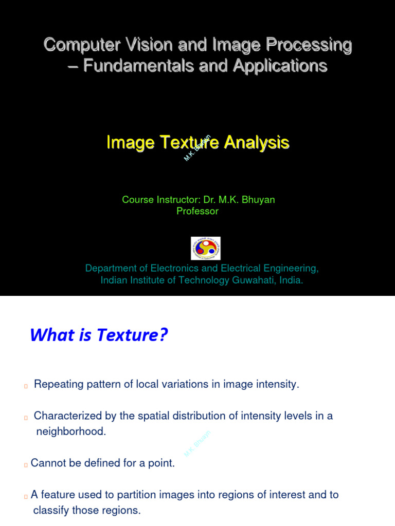 Image Texture Analysis | PDF | Matrix (Mathematics) | Texture Mapping