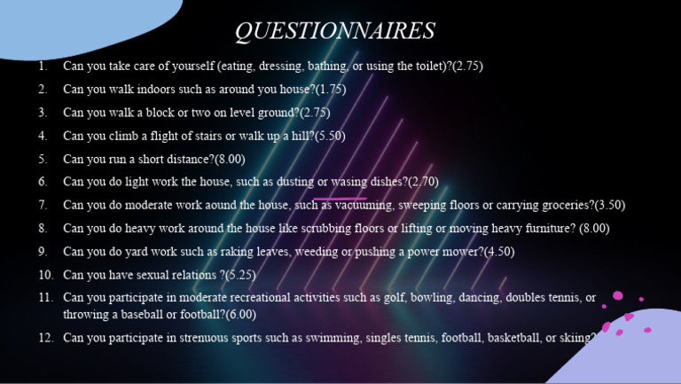 Questionnaires | PDF