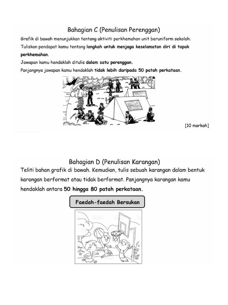 Penulisan Perenggan+Penulisan Karangan - Latihan | PDF