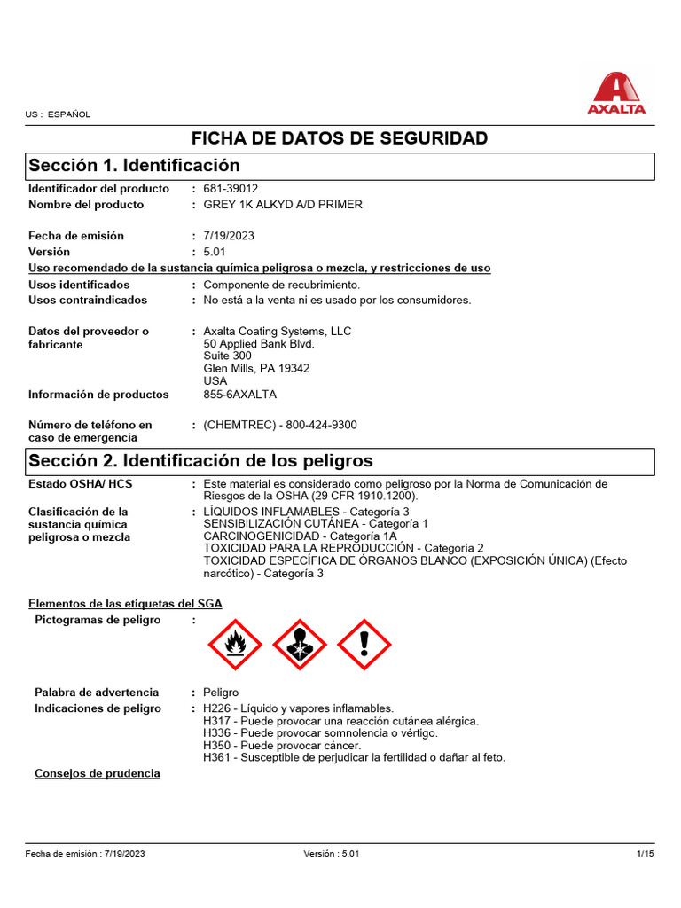 Duraspar - Primer Grey | PDF | Residuos | Agua