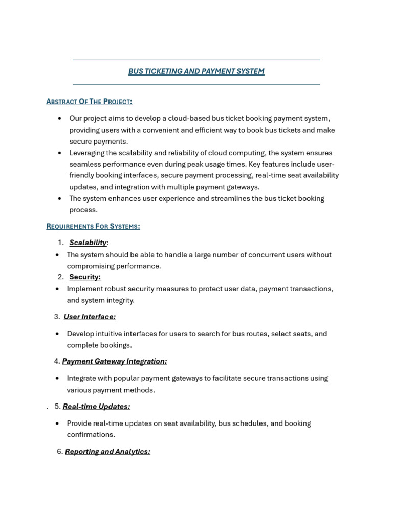 Ticket Booking and Payment System | PDF | Cloud Computing | Database ...