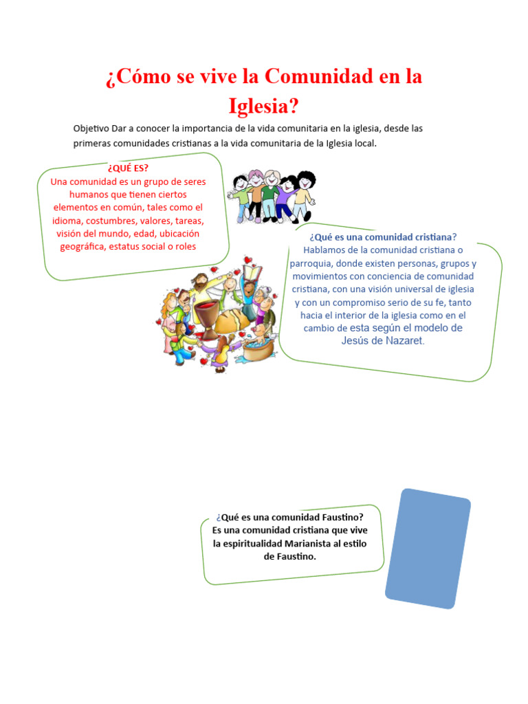 Vida en la Comunidad Cristiana | PDF | Iglesia cristiana | La ...