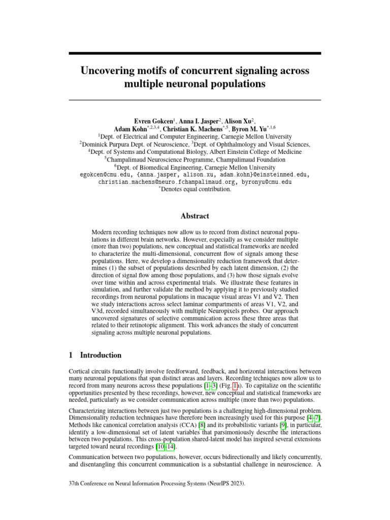 Gokcen Etal 2023 | PDF | Visual Cortex | Matrix (Mathematics)