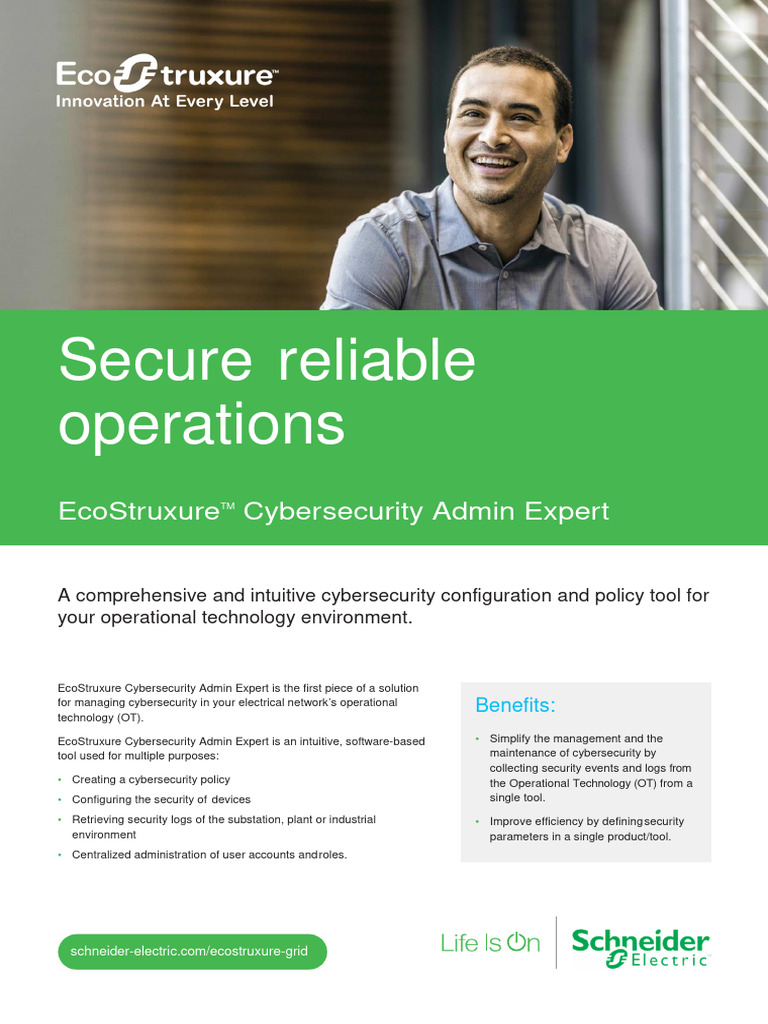 Ecostruxure Cybersecurity Admin Expert Secure Reliabke Operations | PDF | Computer Security ...