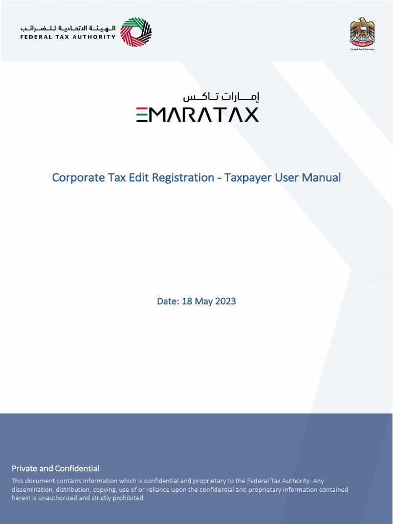 CT Edit Registration Taxpayer User Manual EN V4-SANITIZED V2 | PDF ...
