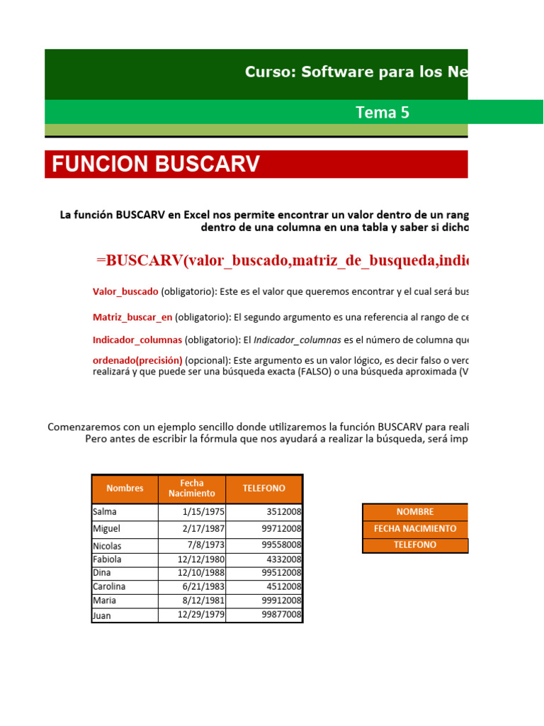 Funciones BUSCARV y BUSCARH en Excel | PDF | Microsoft Excel
