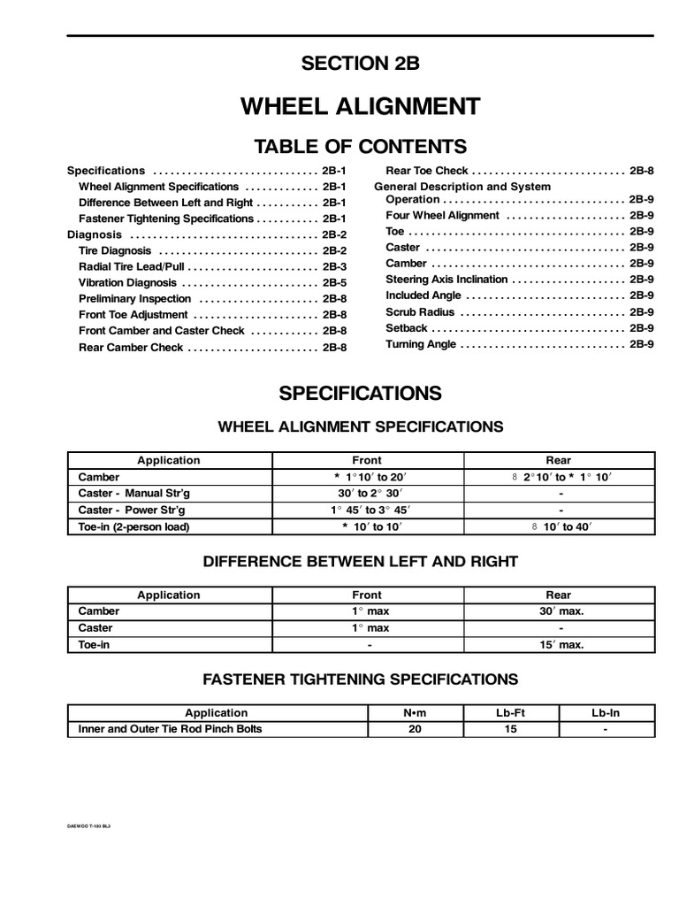 2B. Wheel Alignment | PDF