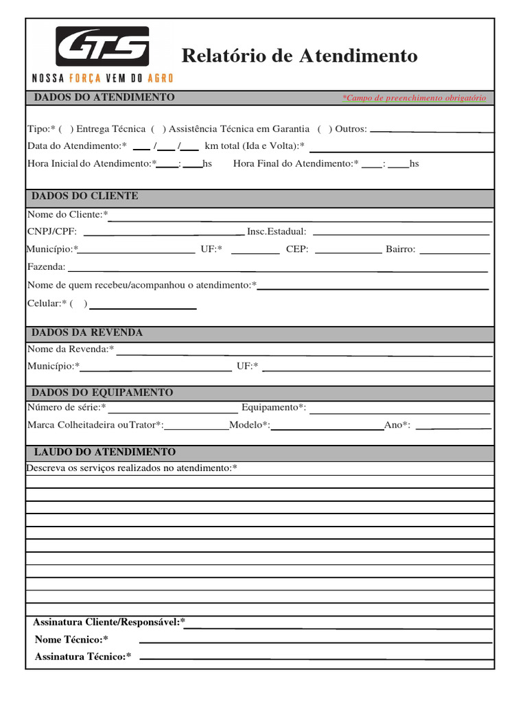 Relatorio Atendimento GTS | PDF | Tecnologia e Engenharia