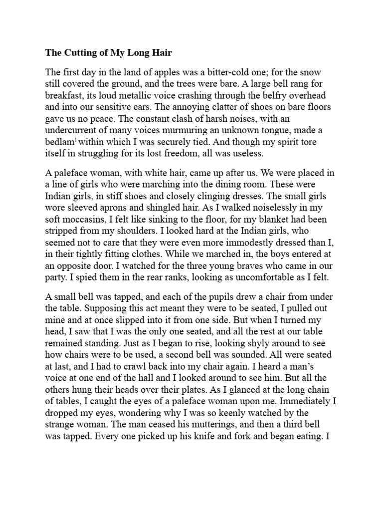 The Cutting of My Long Hair 1 | PDF