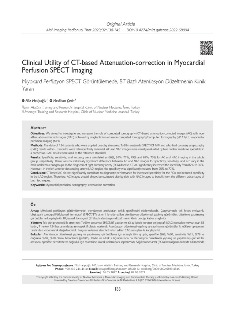 Clinical Utility Of Ct Based Attenuation Correction In Myocardial Pdf