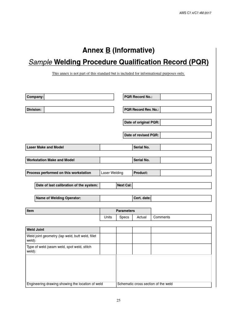 AWS C7.4: Laser Welding Standards | PDF | Welding | Construction