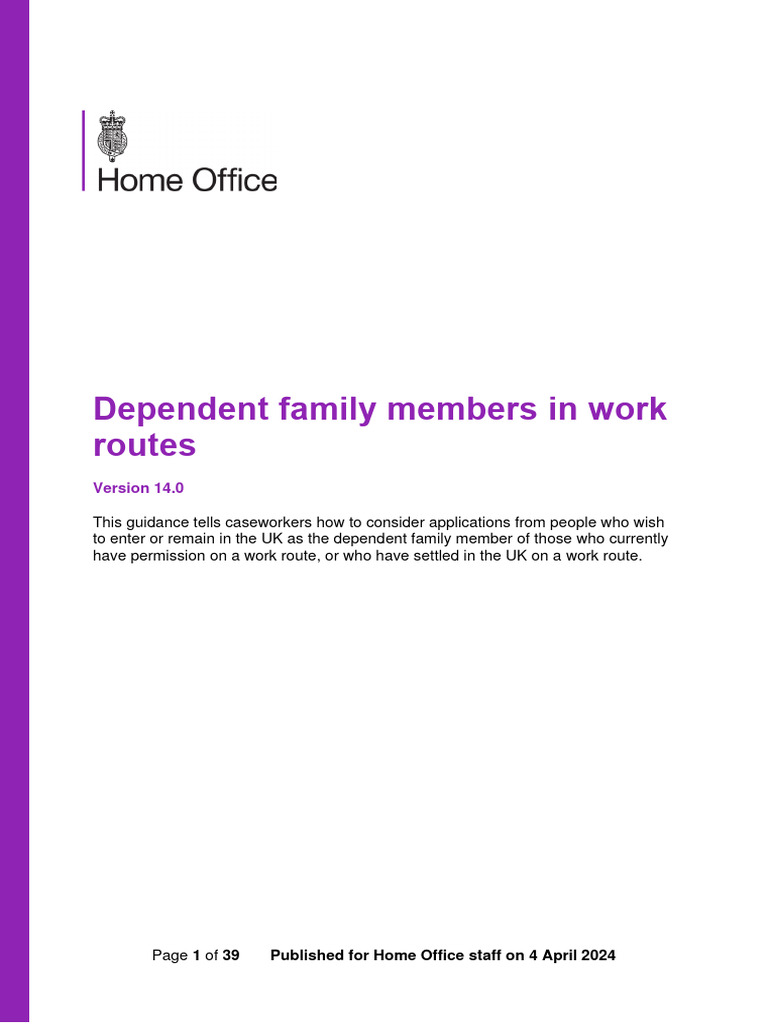 Guidance on Dependent Family Members | PDF | Travel Visa | Social ...