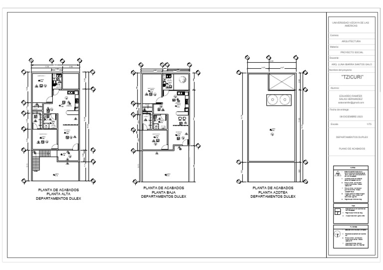 Plano de Acabados Depa Duplex | PDF