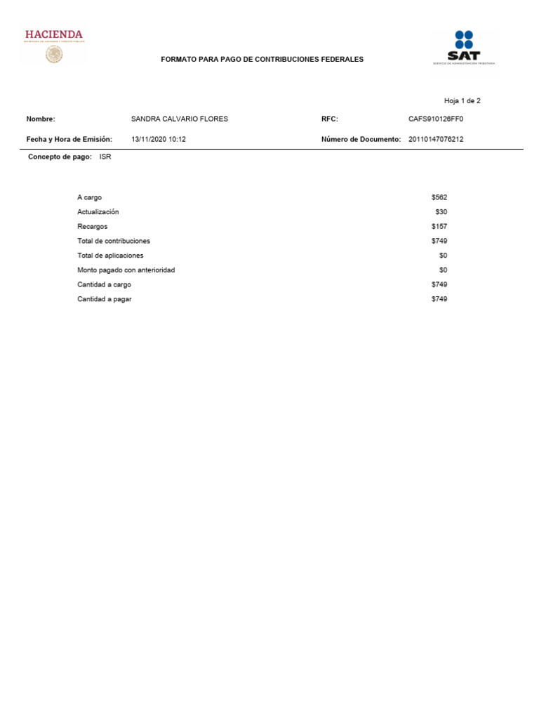 2B Cafs 2019 C2 Isr Iva Acuse 13 11 2020 | PDF