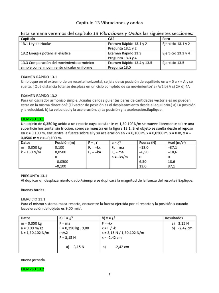 Letras Preg y Ejer C 13 Vib y Ond 1 2 y 3 | PDF | Olas | Sonido