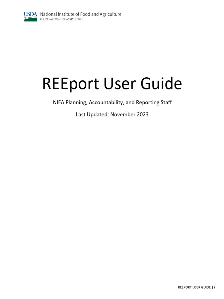REEport Guide for NIFA Staff | PDF | Full Time Equivalent | Password