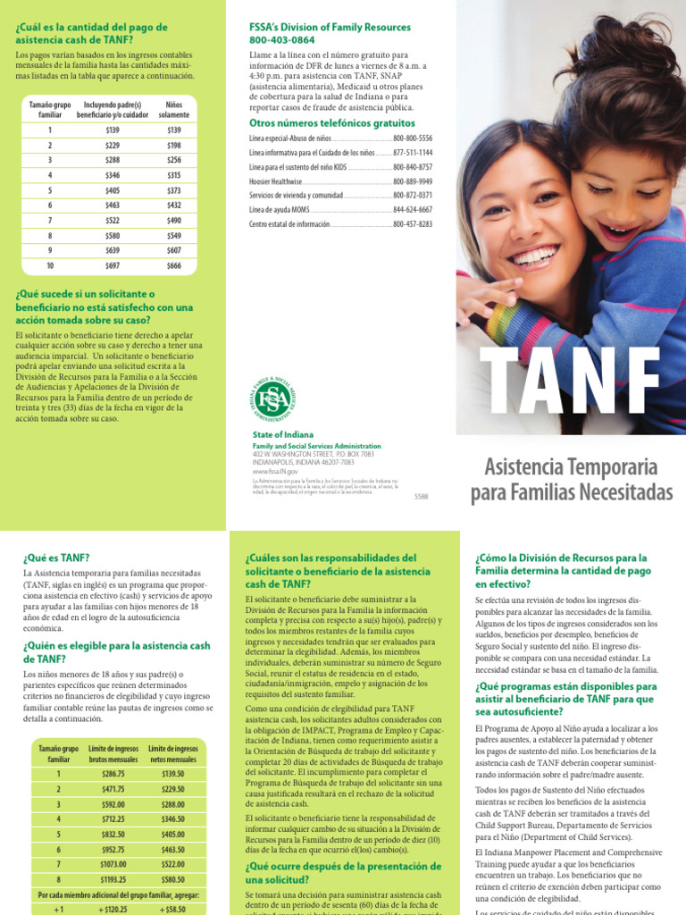 Guía de Asistencia TANF en Indiana | PDF