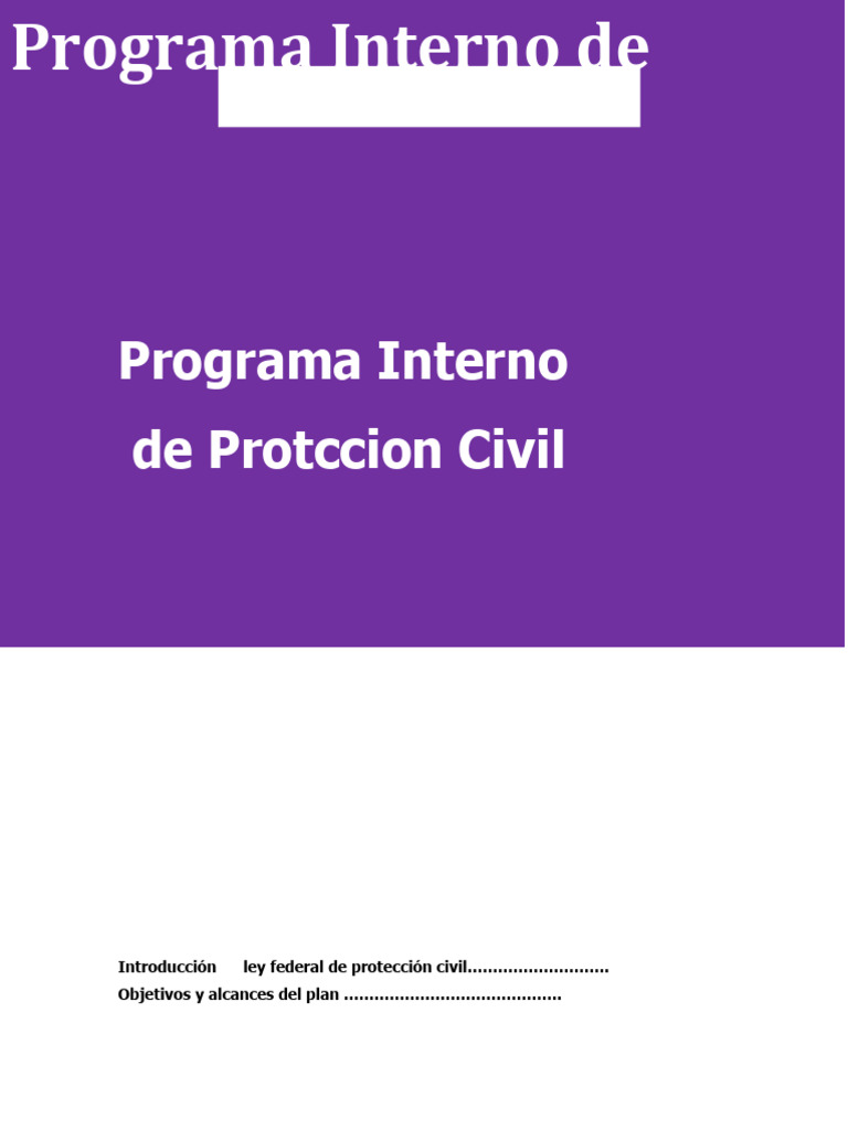 Programa Interno | PDF | Defensa Civil | Riesgo