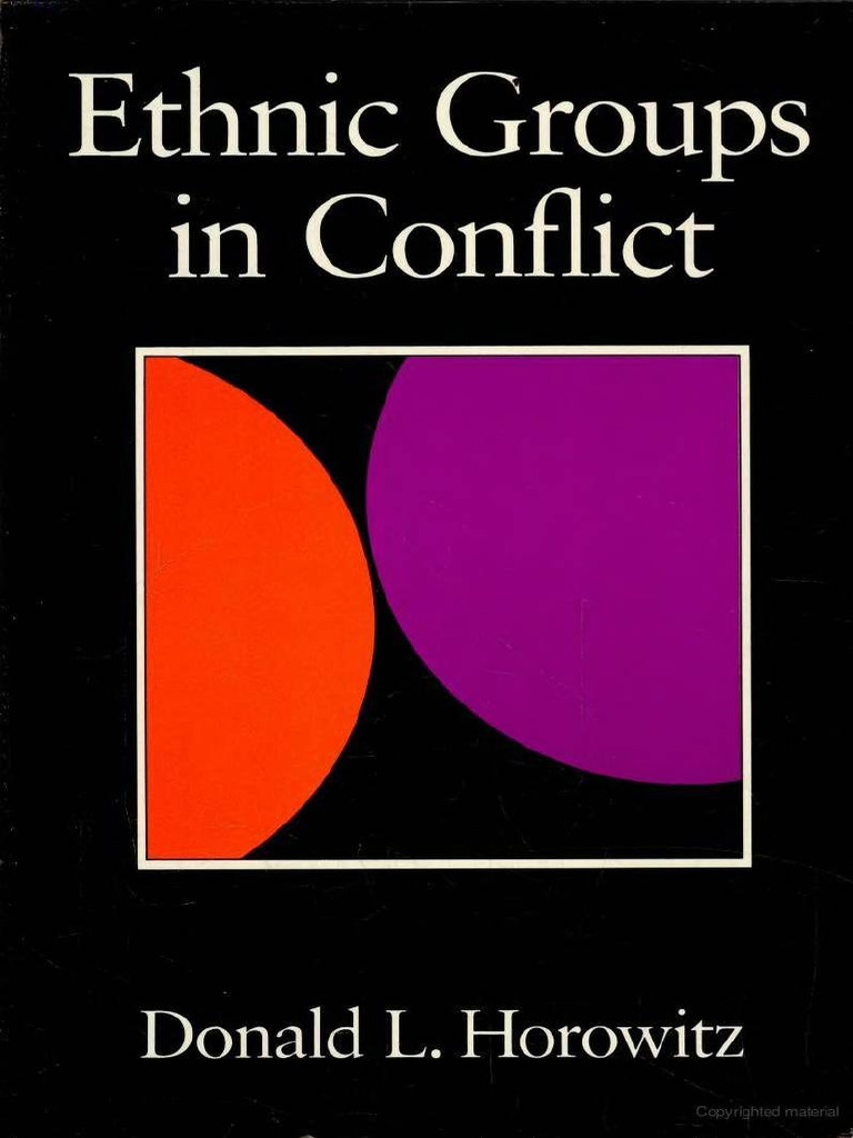 Horowitz Donald L. Ethnic Groups in Conflict | PDF