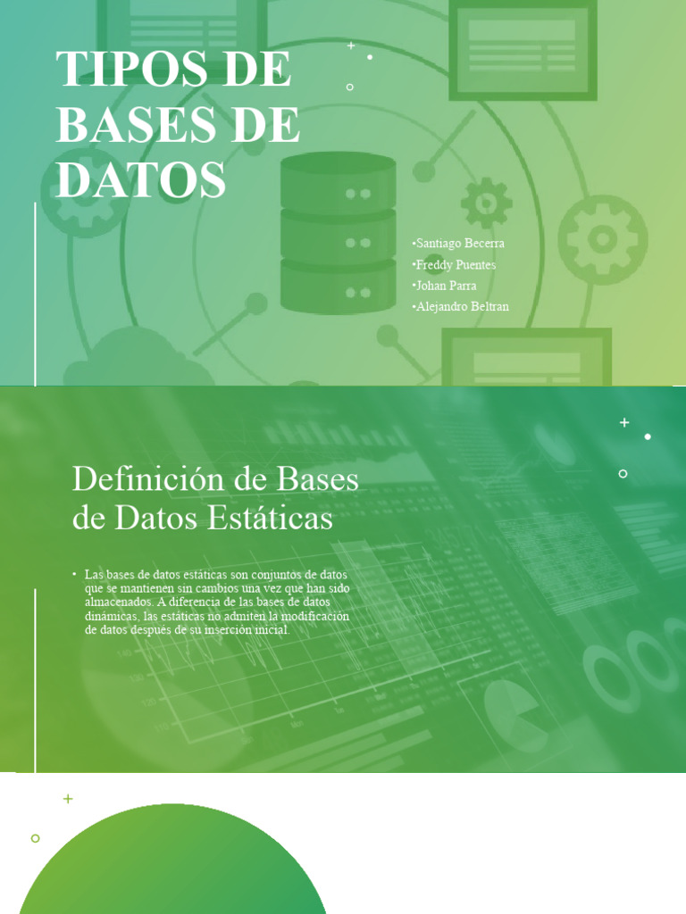 Tipos de Bases de Datos | Descargar gratis PDF | SQL | Bases de datos