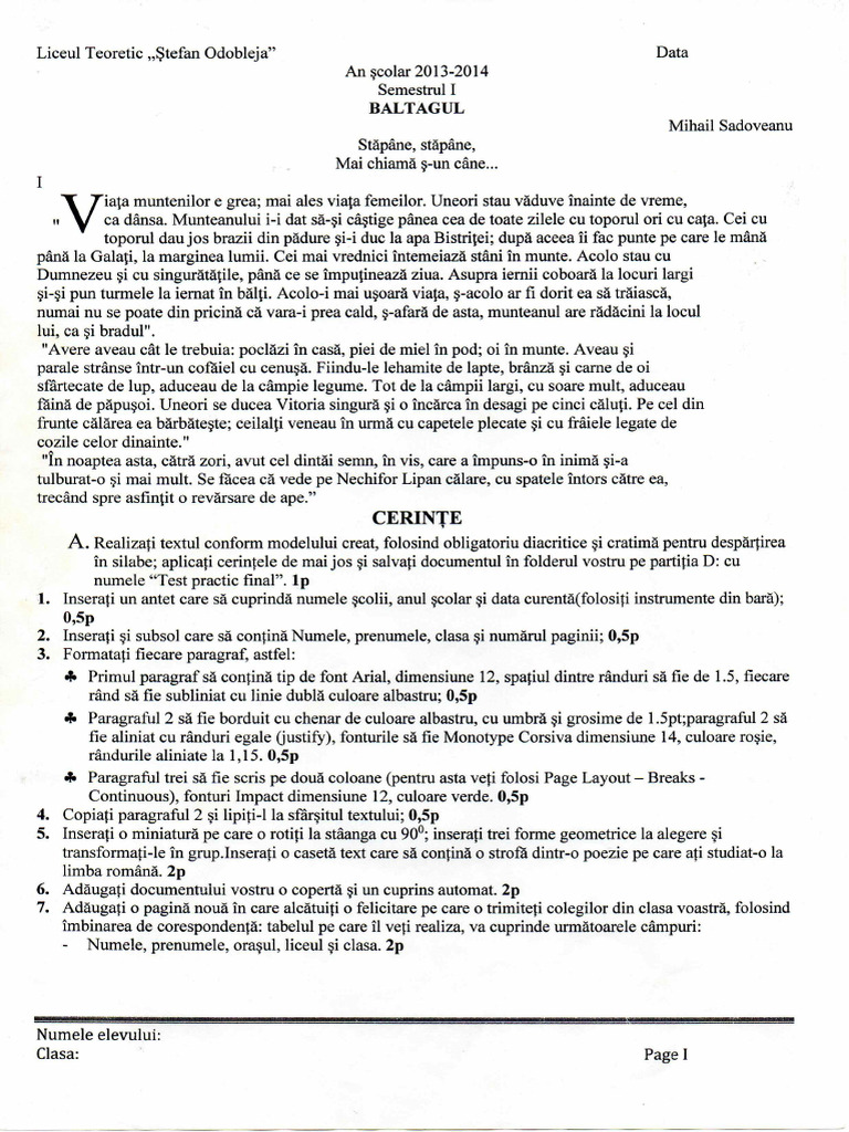 Fisa Word - 14.05.2024 | PDF