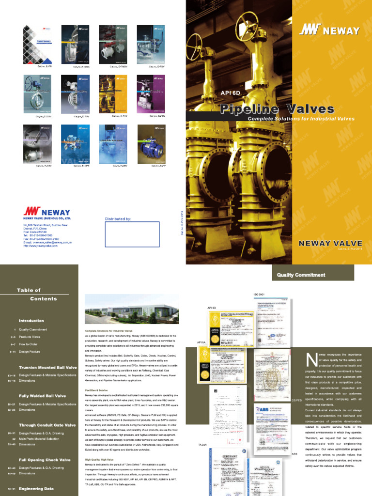 Neway - Gate Valve Api6d | PDF