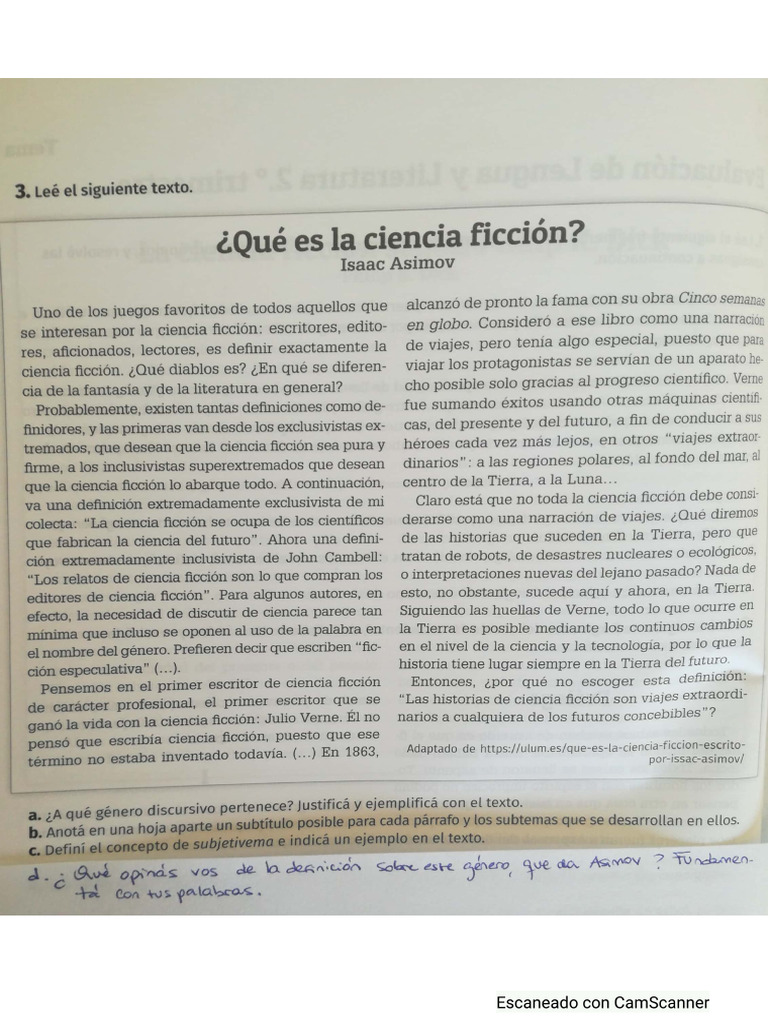 Tiara Fdez - Texto de Isaac Asimov y Actividades | PDF