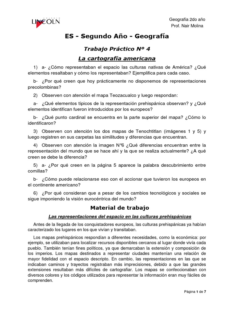 TPN°4 2do 2024 | PDF | Imperio Inca | Mapa