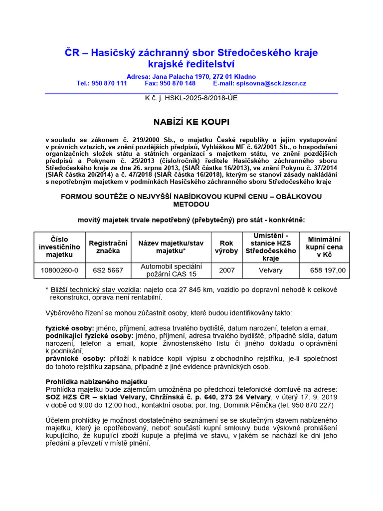 3.výběrové Řízení - 6S2 5667 | PDF