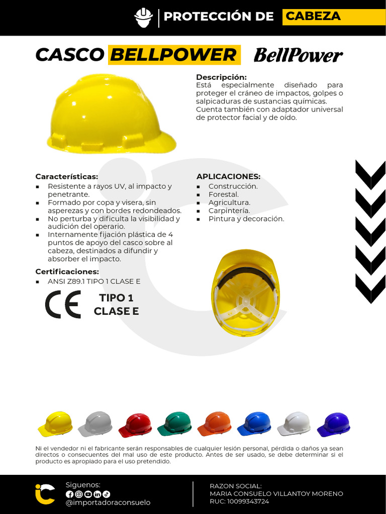 FT Casco Bellpower Bellpower Certificado | PDF | Casco