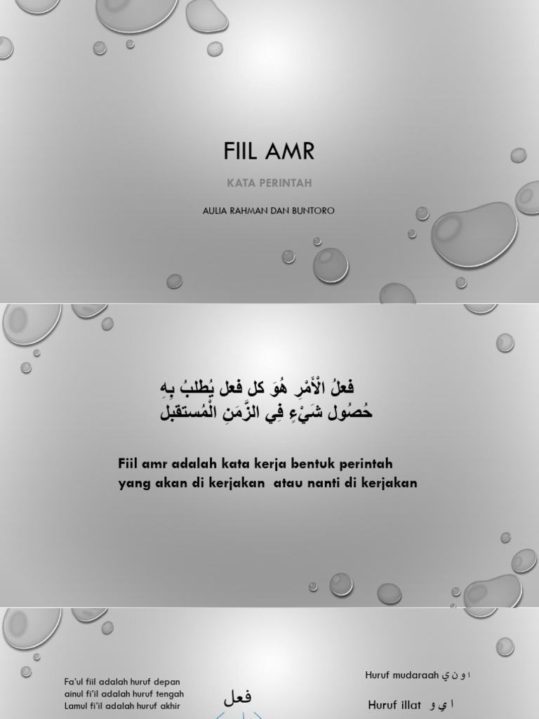 Rumus dan Cara Fiil Amr dalam Arab | PDF