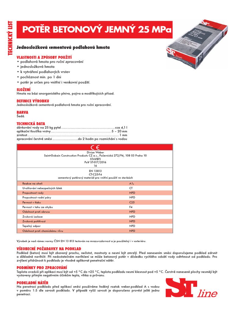 TL STline Betonovy Poter 25MPa Kor3 | PDF