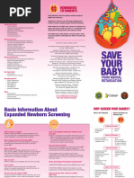 Expanded Newborn Screening Brochure | PDF | Diseases And Disorders | Clinical Medicine
