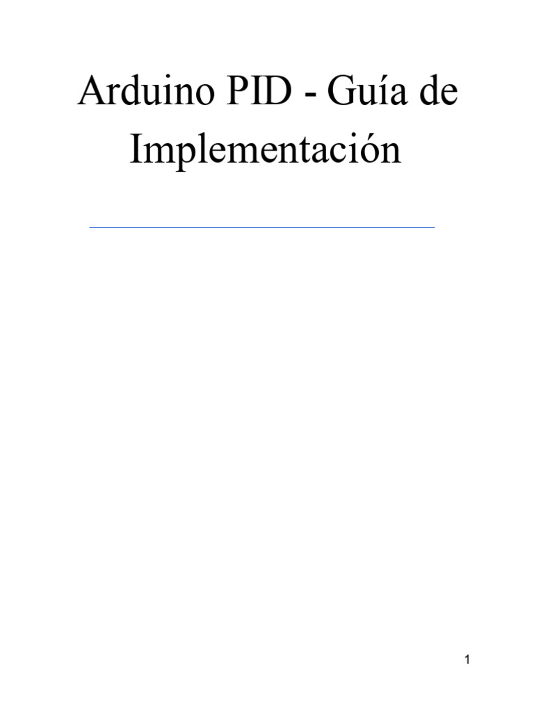 Guia de Implementacion PID Arduino | PDF | Matemáticas Aplicadas