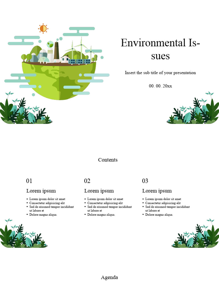 Environmental Issues Presentation Template | PDF | Icon (Computing ...